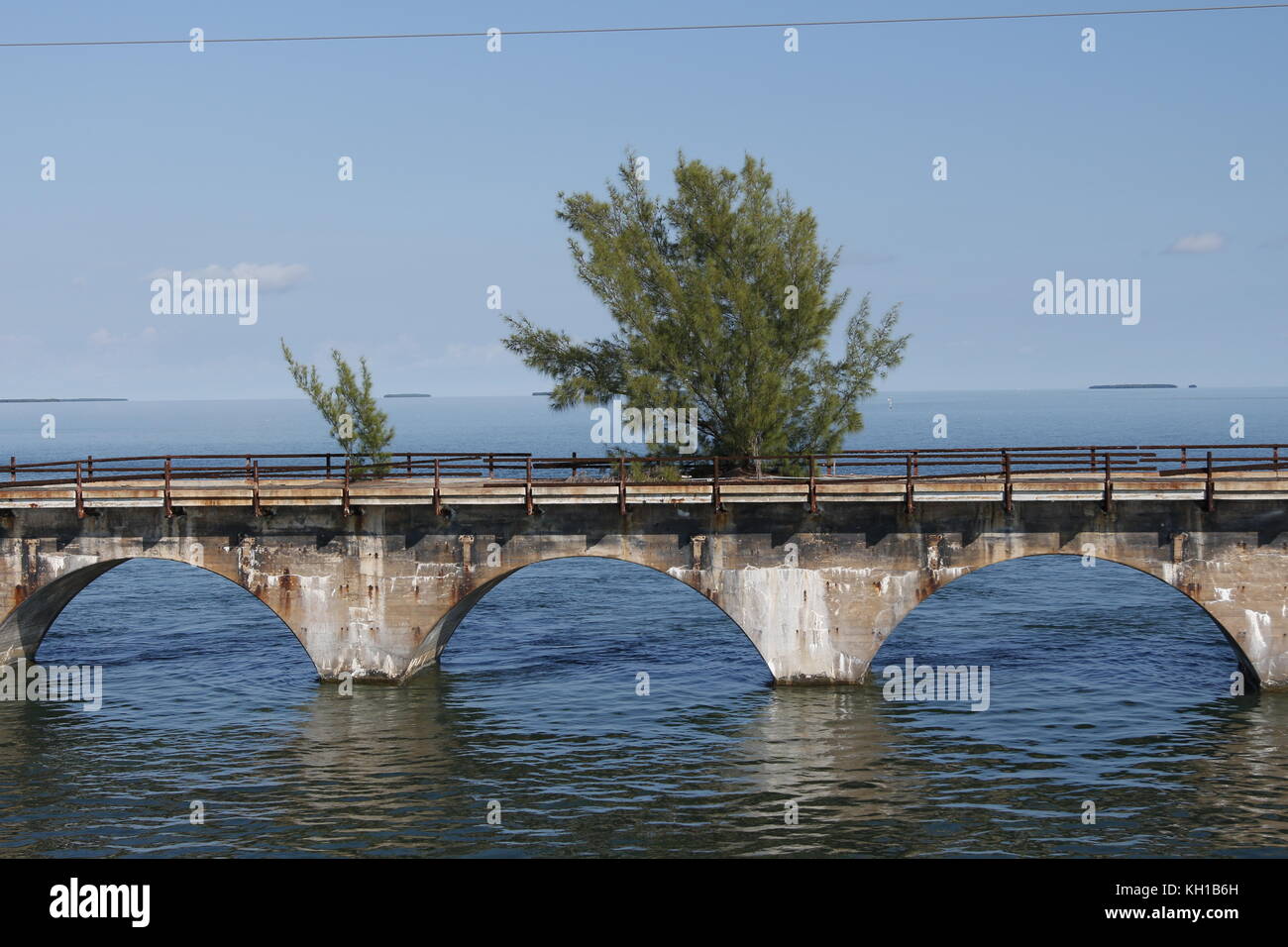 The original, historic "Overseas Railroad" bridges in the Florida Keys ...