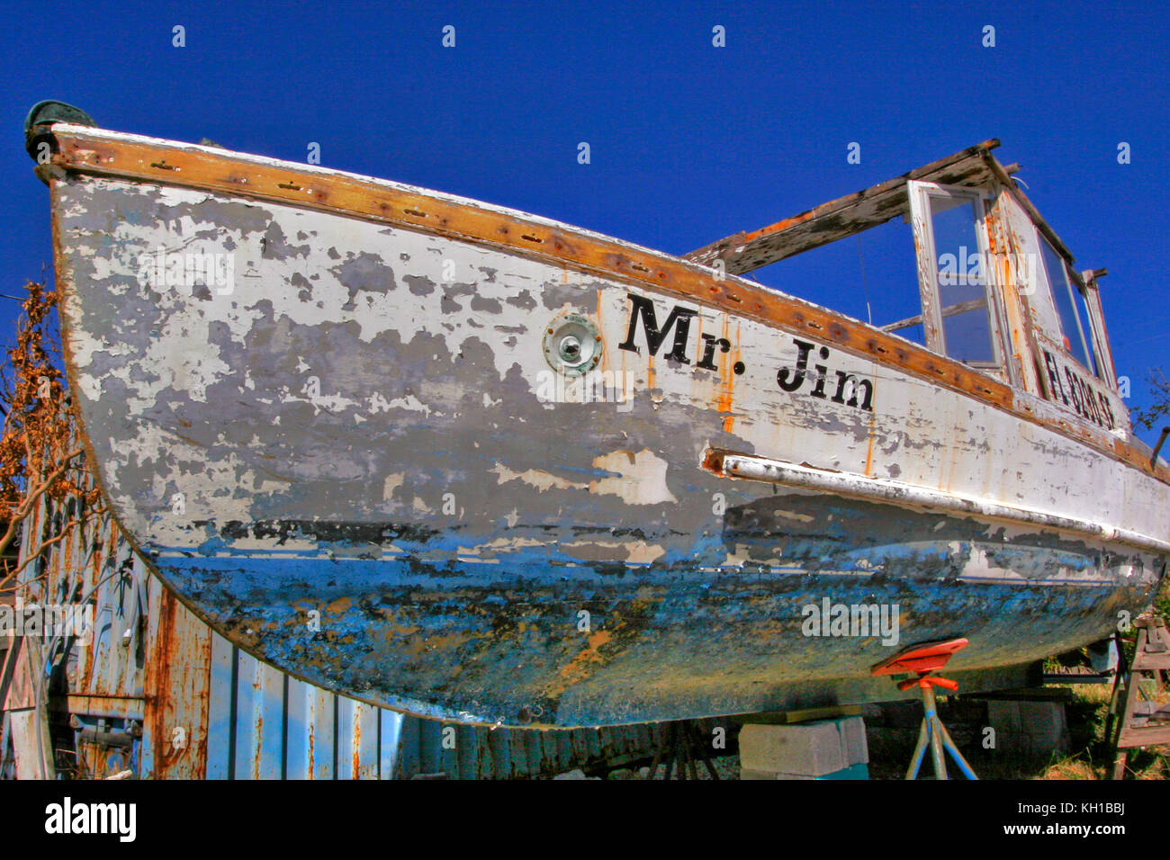 Old Fishing Boat, Florida Keys Stock Photo - Alamy