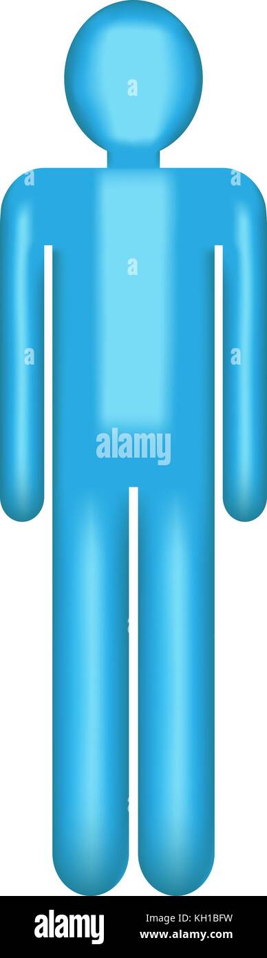 Object blue man symbol, vector Stock Vector Image & Art - Alamy