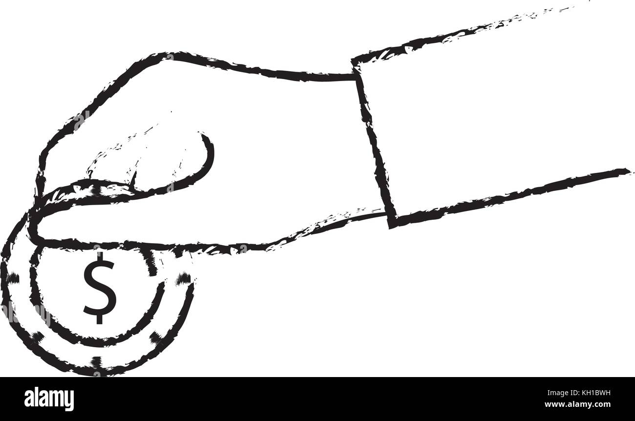 Hand holding coin design Stock Vector Image & Art - Alamy