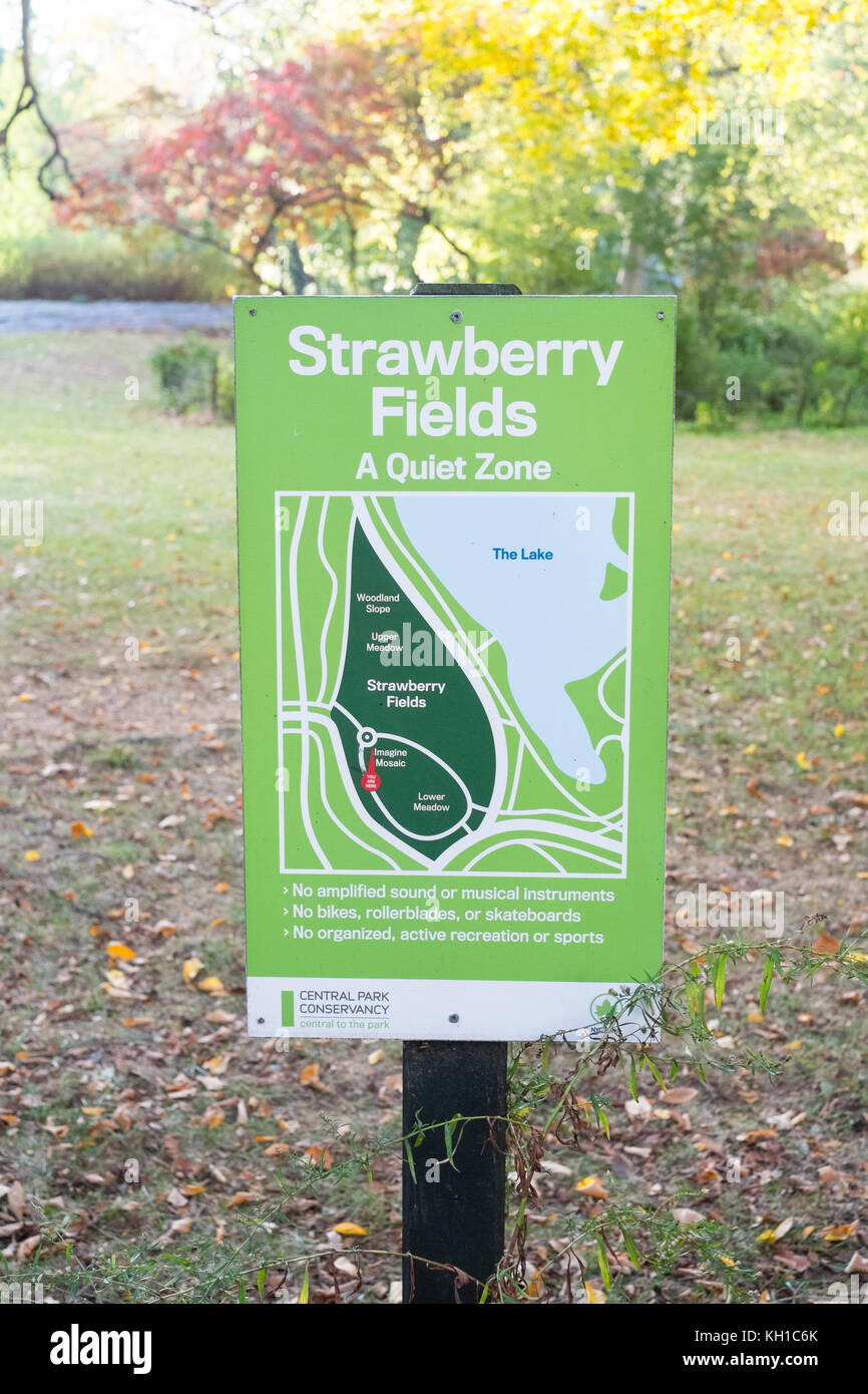 Strawberry fields central park new york hi-res stock photography and ...