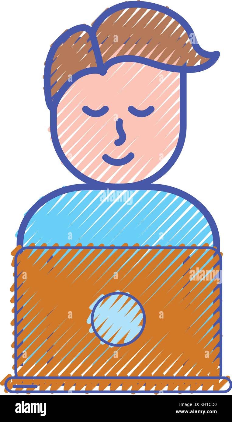 Man and laptop design Stock Vector Image & Art - Alamy