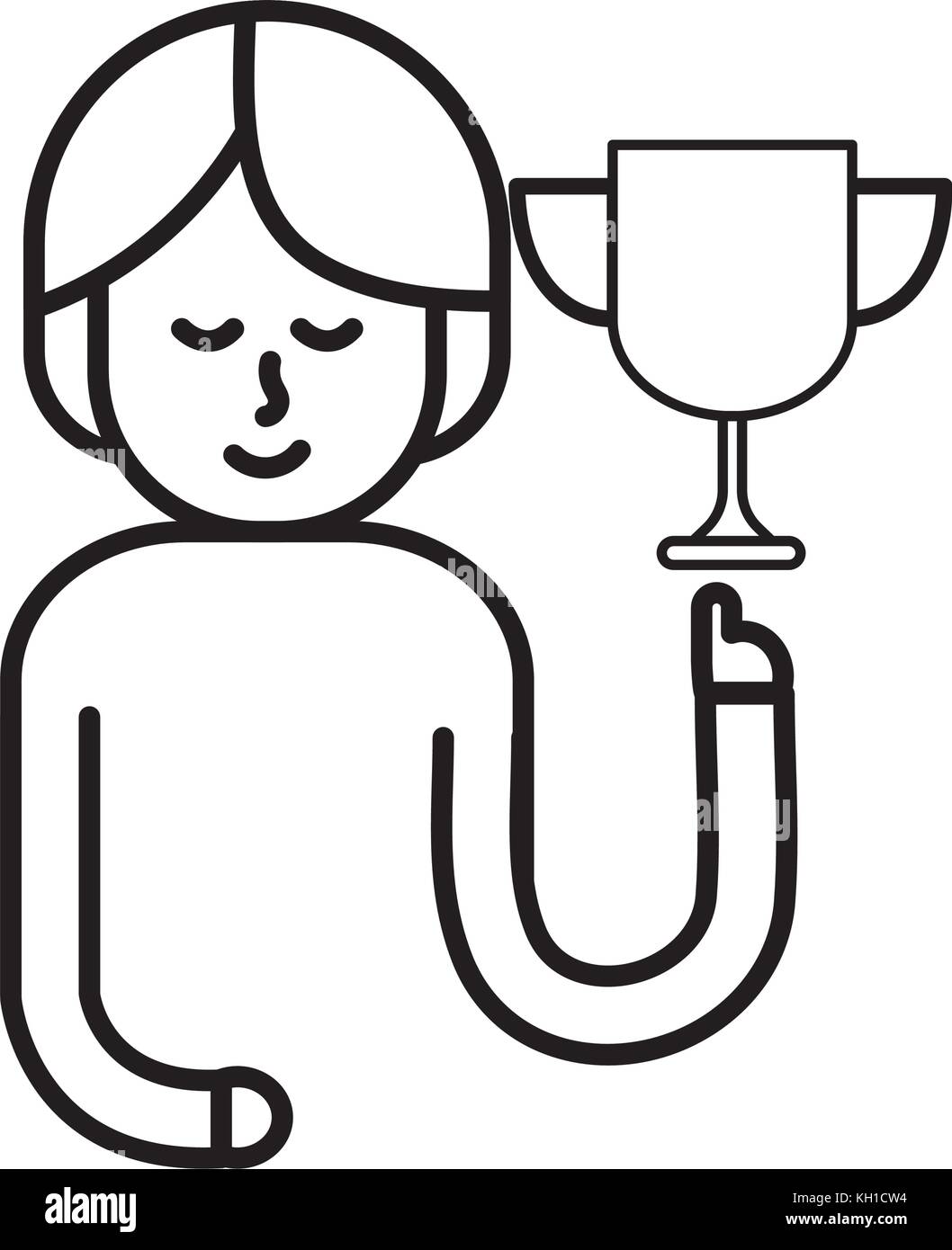 Woman and trophy design Stock Vector Image & Art - Alamy
