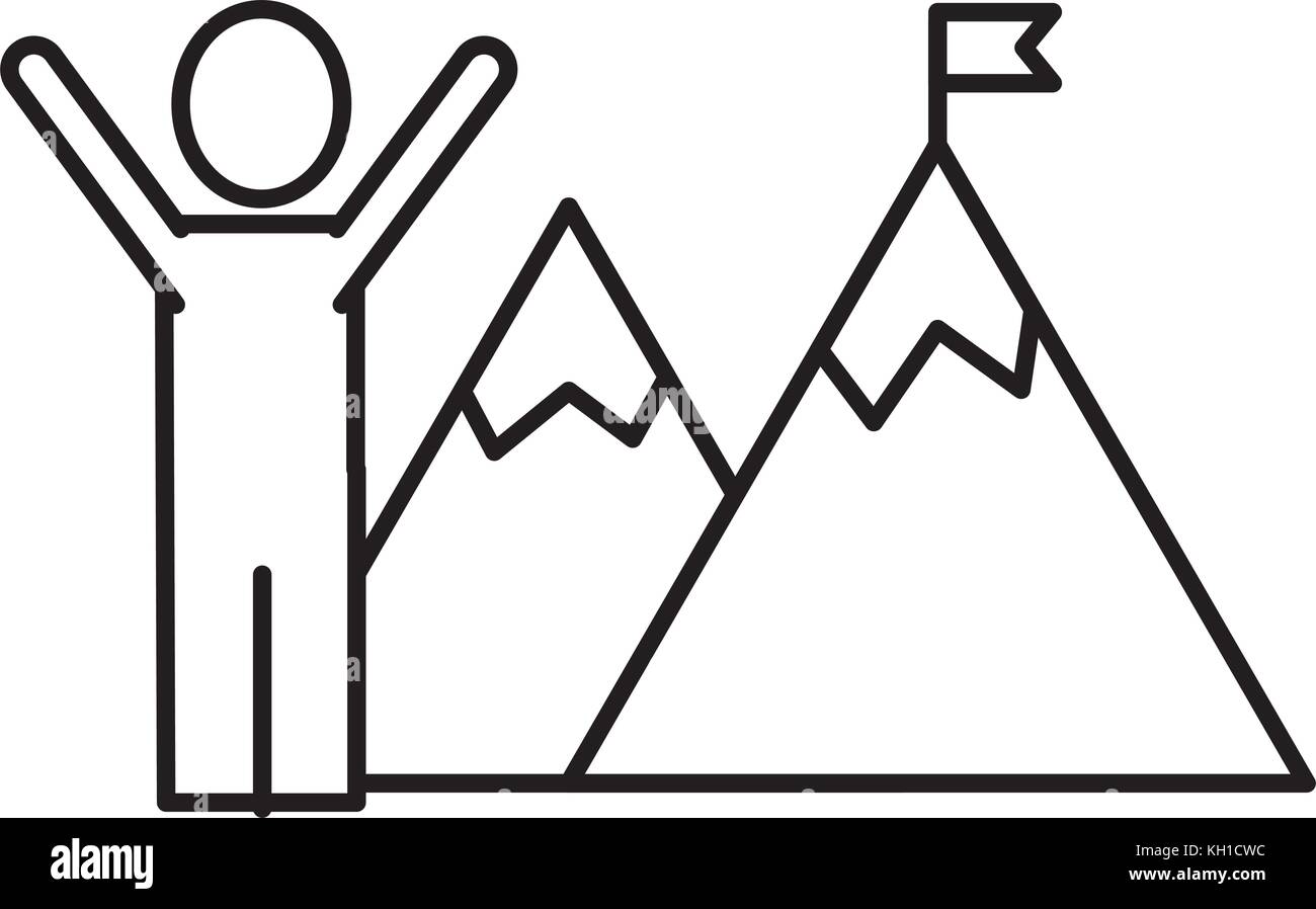 Victory flag on mountain Black and White Stock Photos & Images - Alamy