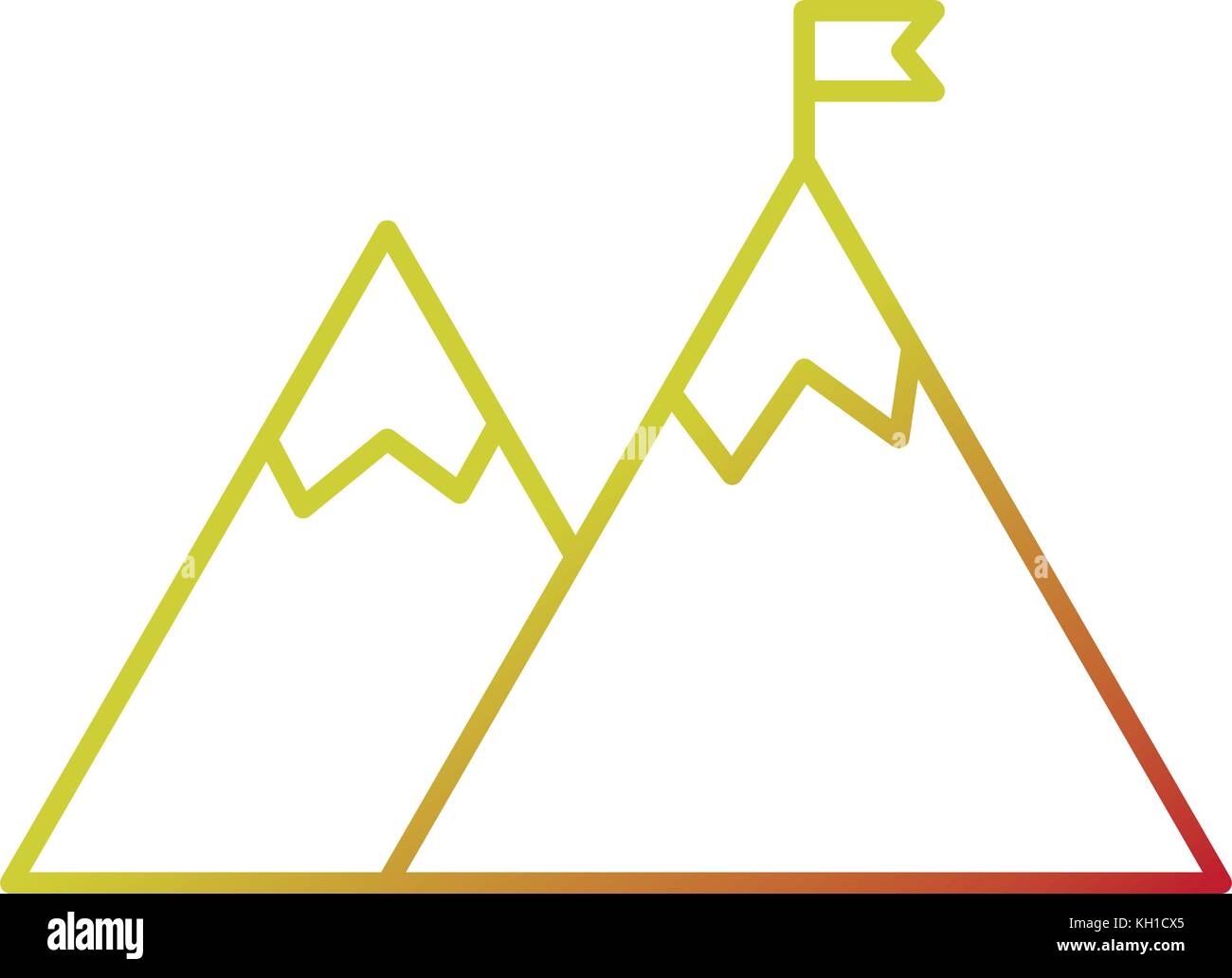 Flag on the mountain design Stock Vector Image & Art - Alamy