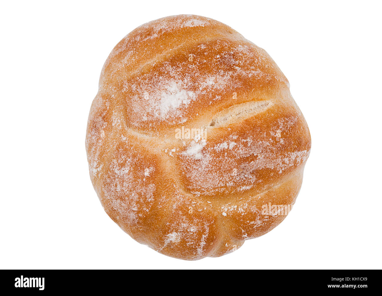 Fresh breakfast bread roll isolated on white background Stock Photo - Alamy