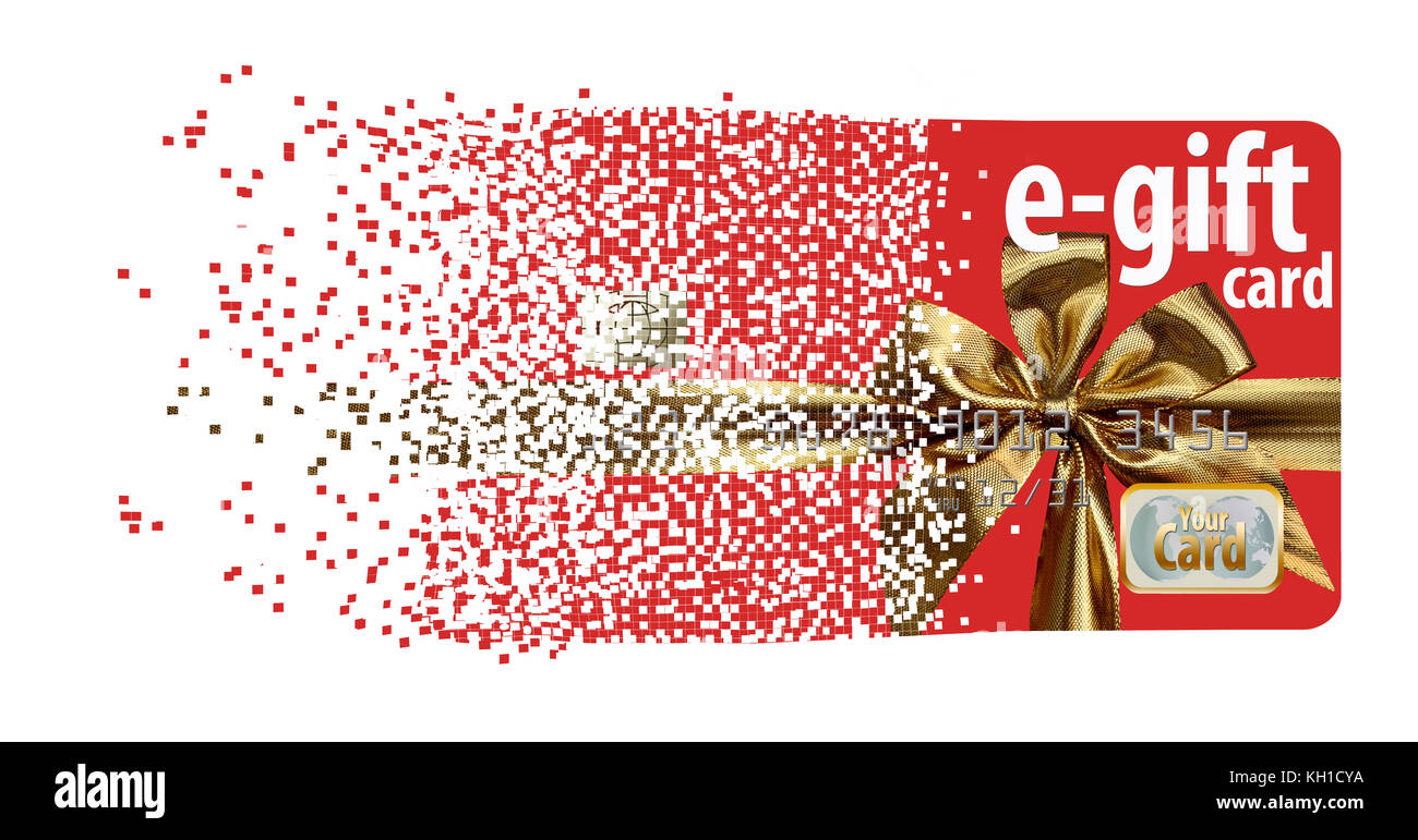 Here is a virtual gift card represented with a physical gift card ...