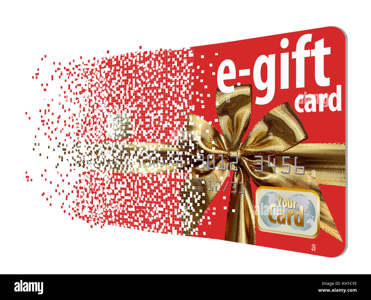 Here is a virtual gift card represented with a physical gift card ...