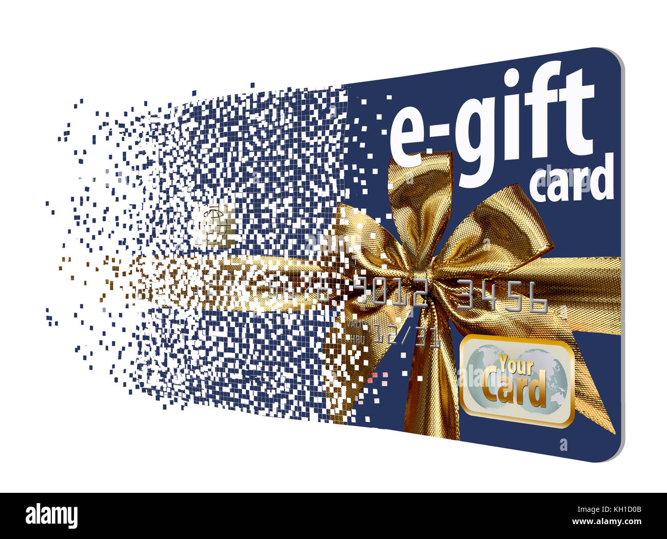 Here is a virtual gift card represented with a physical gift card ...