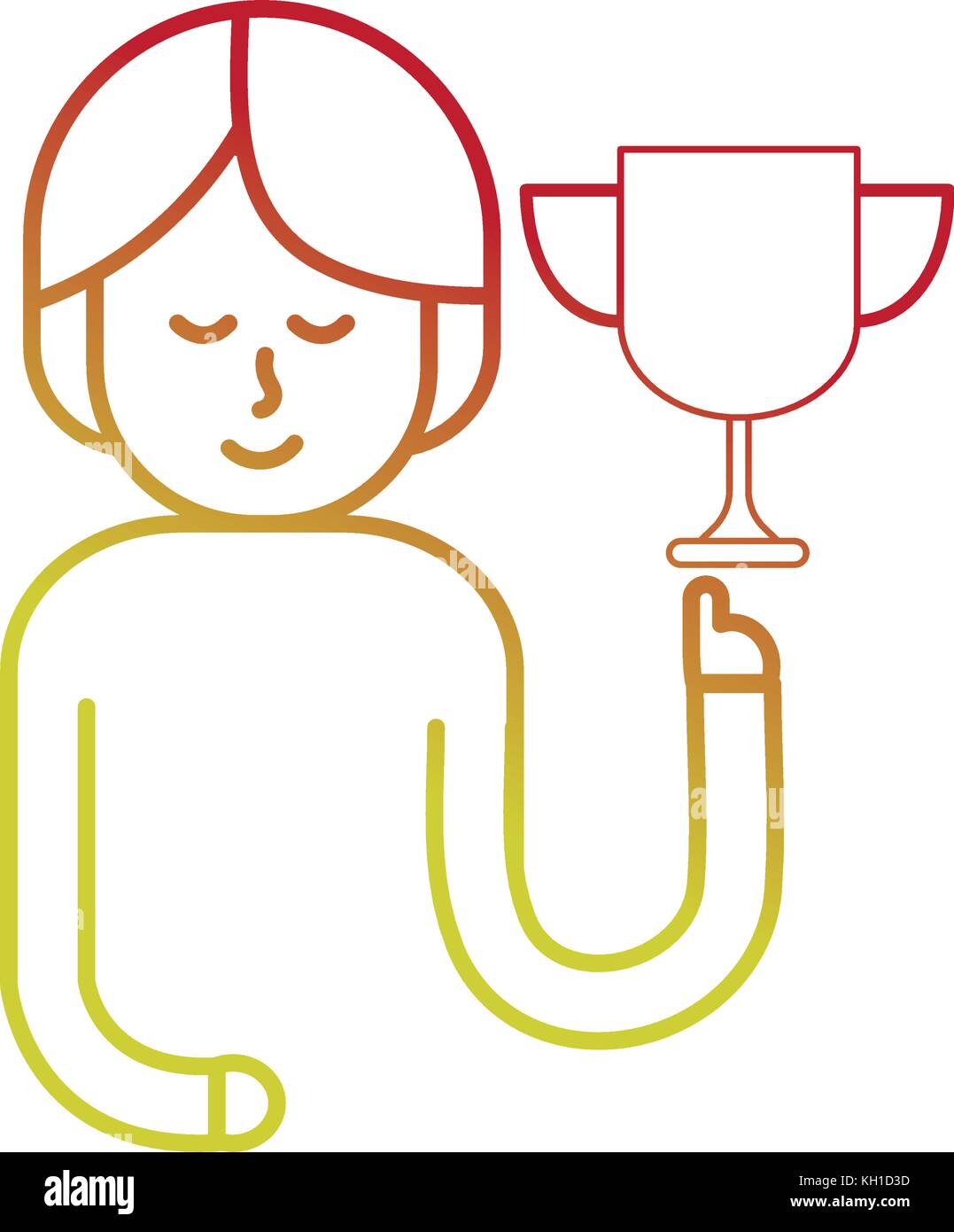 Woman and trophy design Stock Vector Image & Art - Alamy