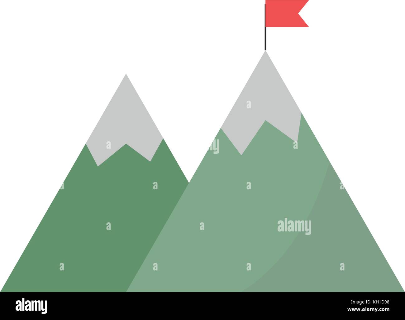 Flag on the mountain design Stock Vector Image & Art - Alamy