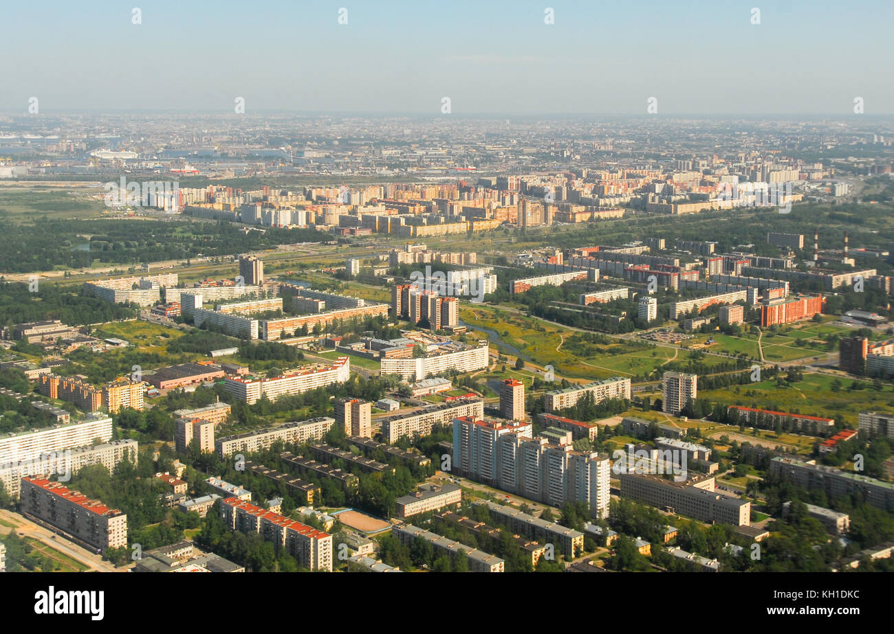 Aerial View of buildings in suburban Moscow, Russia Stock Photo - Alamy