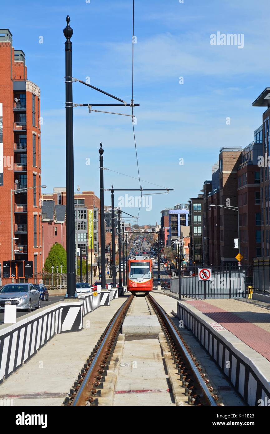 The Washington D.C. streetcar seen at its Union Station Terminus in ...