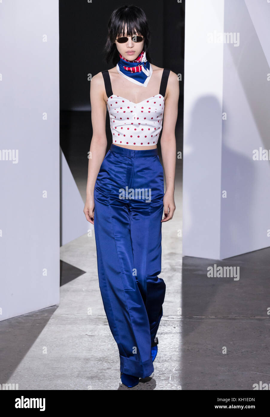 NEW YORK, NY - September 09, 2017: Sora Choi walks the runway at the ...