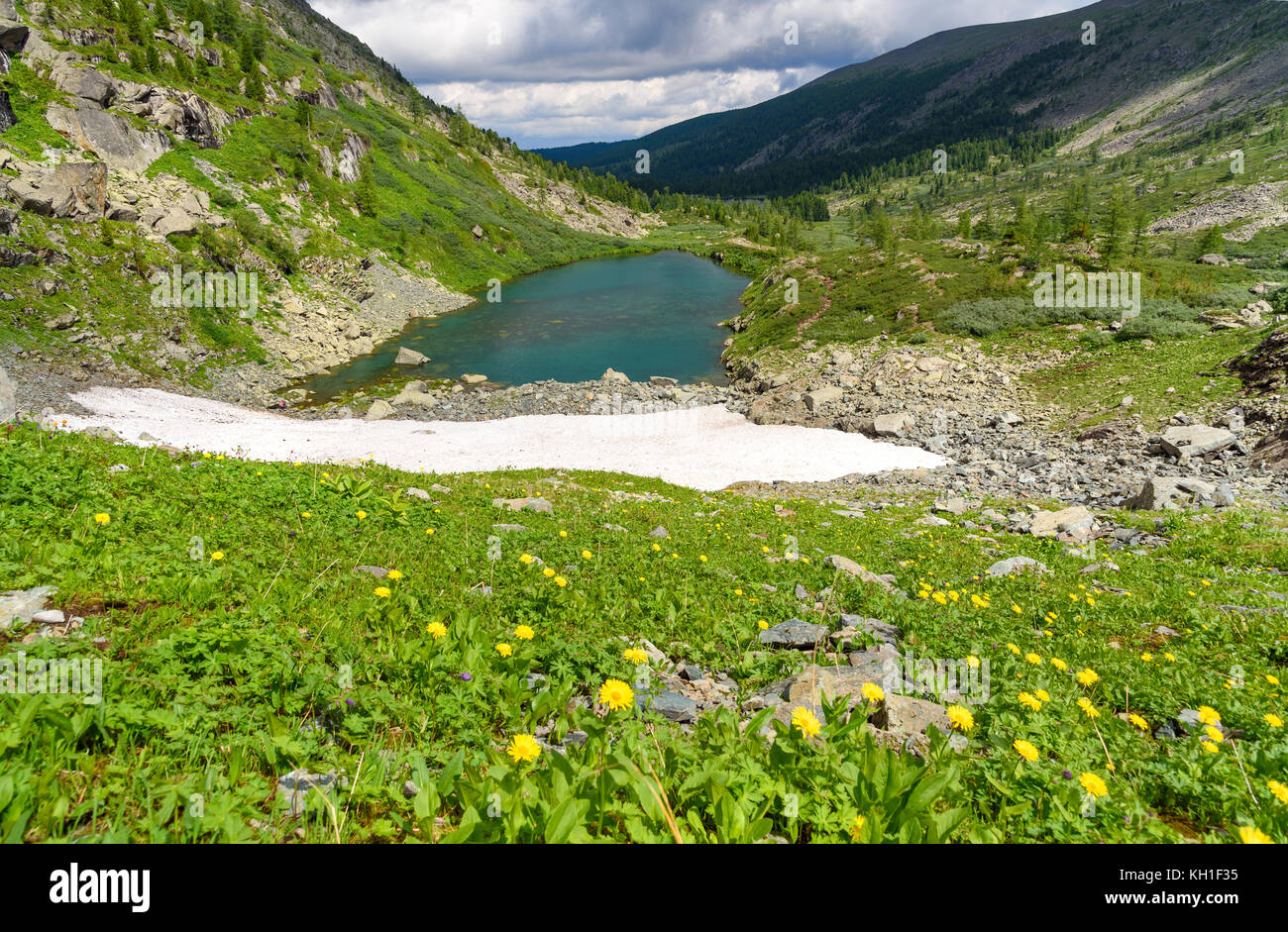 View of Karakol lakes in Altai Republic. Russia Stock Photo - Alamy