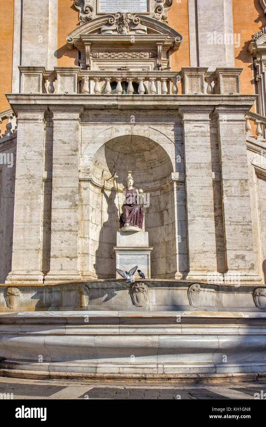 Capitoline Hill, statue of Minerva, Rome, Italy Stock Photo - Alamy