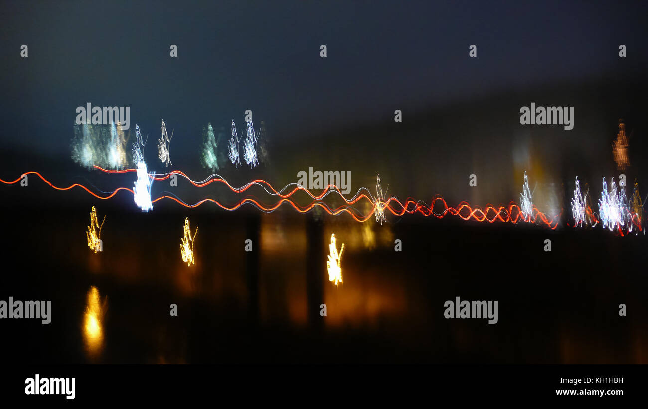 Illustration of a fast movement during nights Stock Photo - Alamy