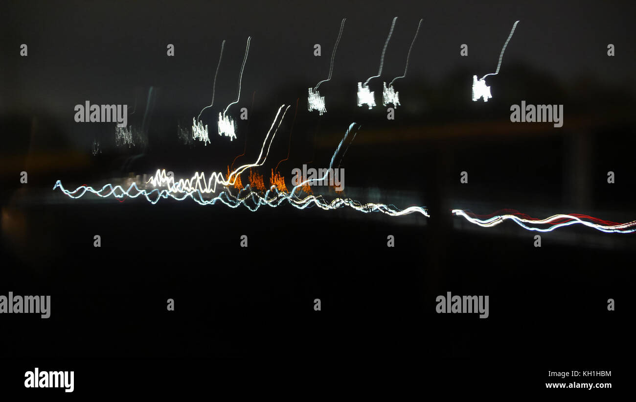 Illustration of a fast movement during nights Stock Photo - Alamy