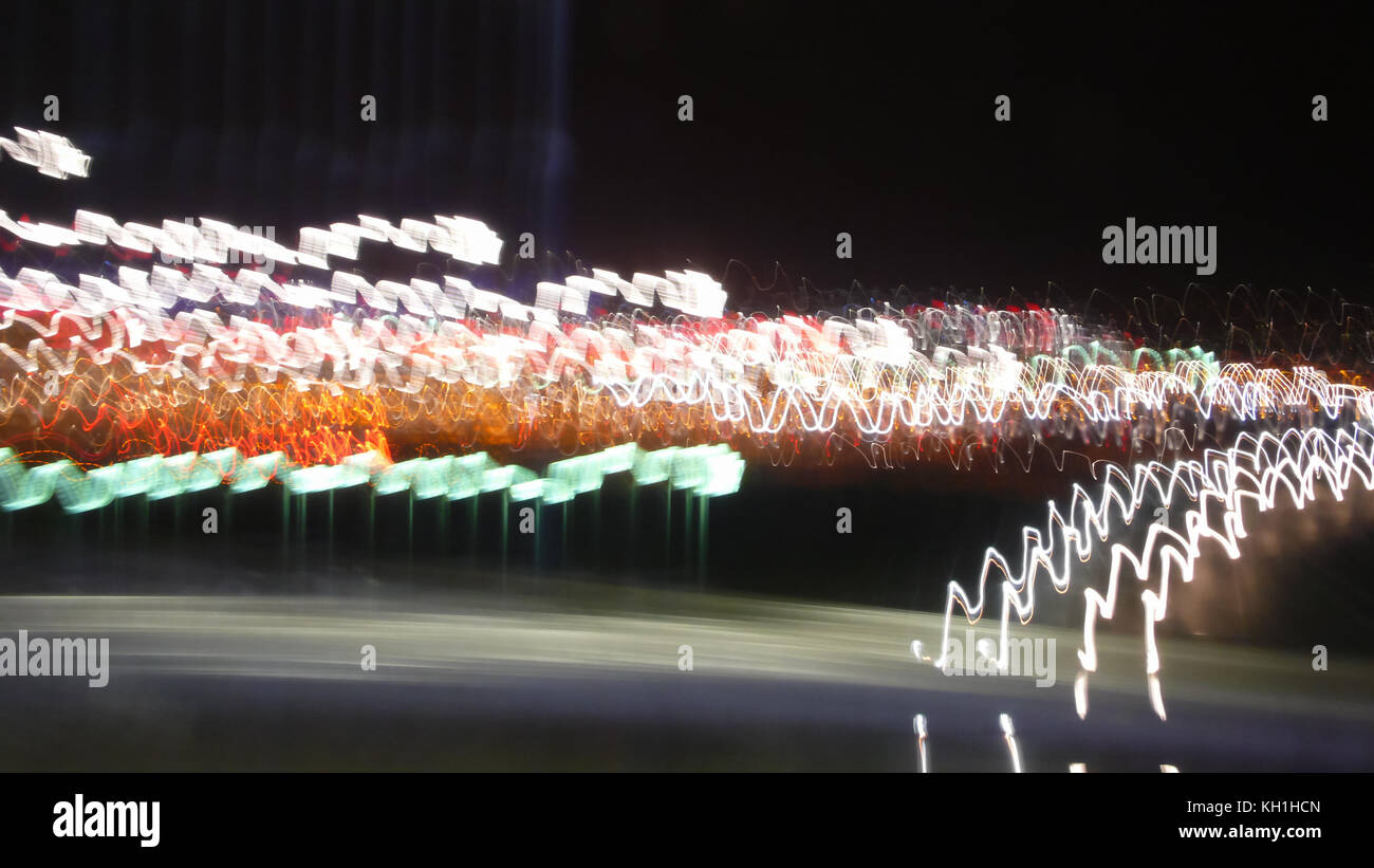 Illustration of a fast movement during nights Stock Photo - Alamy