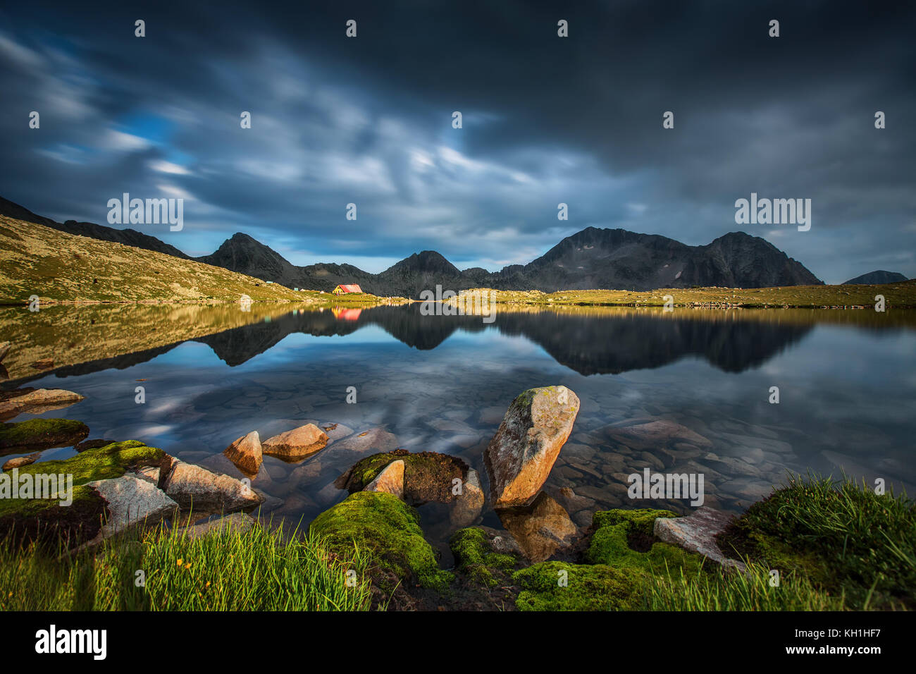 Panoramic view of Kamenitsa Peak And Tevno lake, Pirin Mountain in ...