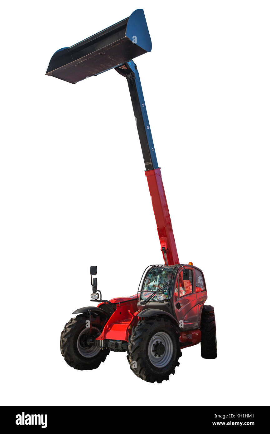 Tractor loader. Telescopic Handler - Construction equipment isolated on ...