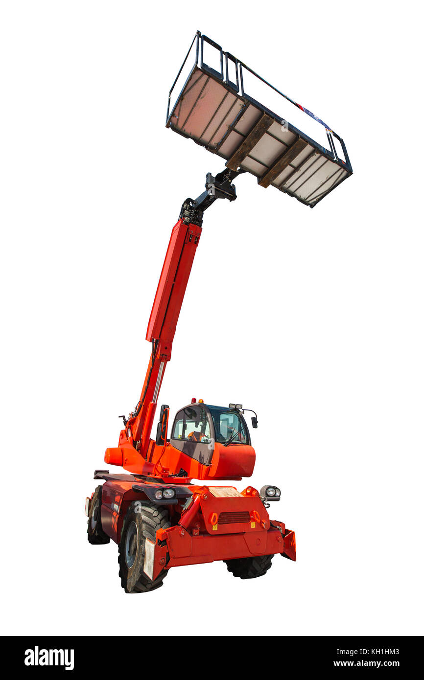 Mobile elevated work platform Cut Out Stock Images & Pictures - Alamy