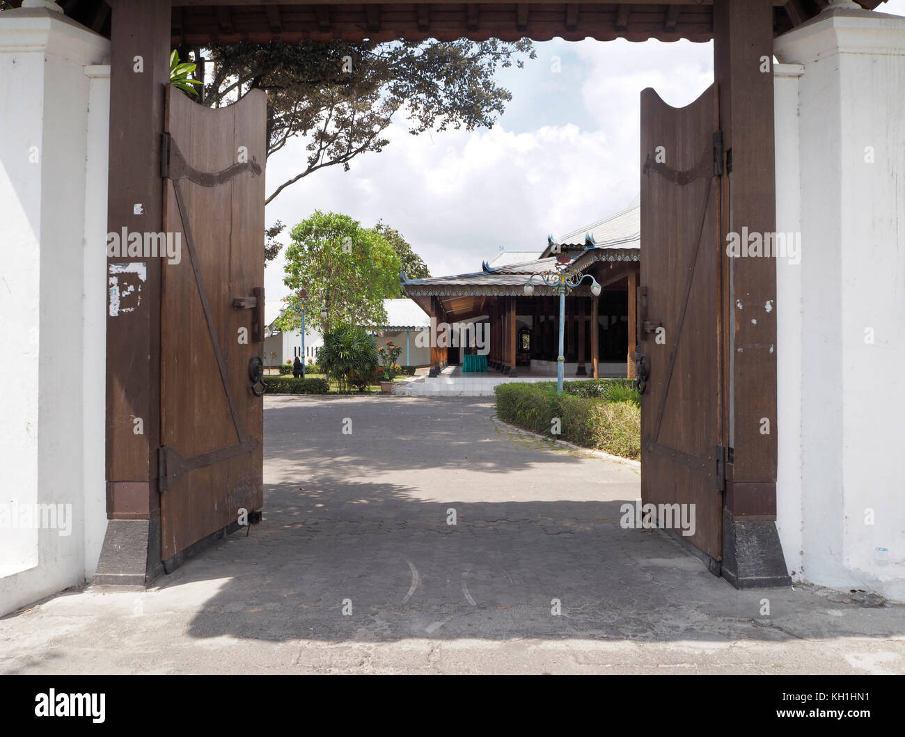 Old gate in Jogjakarta, Central Java, Indonesia Stock Photo - Alamy