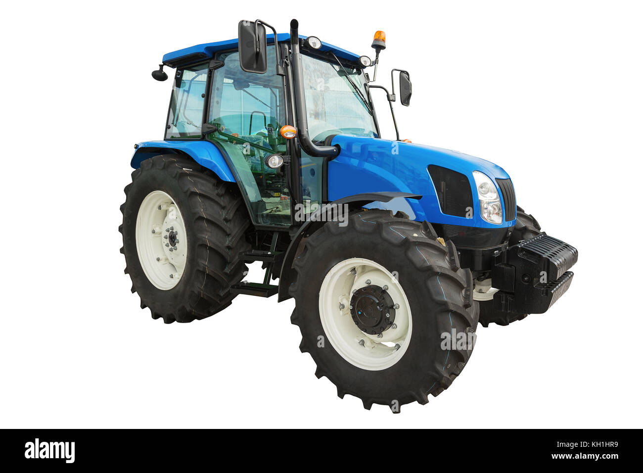 New modern agricultural tractor isolated on white background with ...