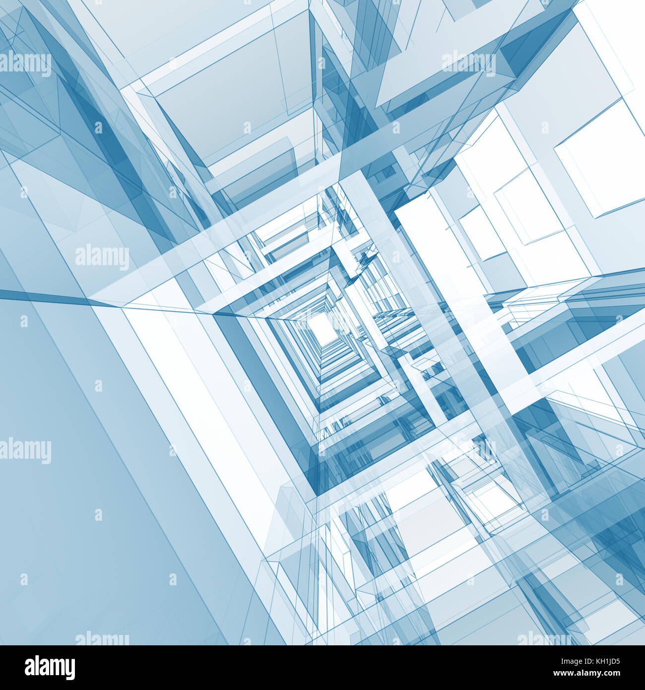 Abstract architecture background. design and 3d rendering model my own ...