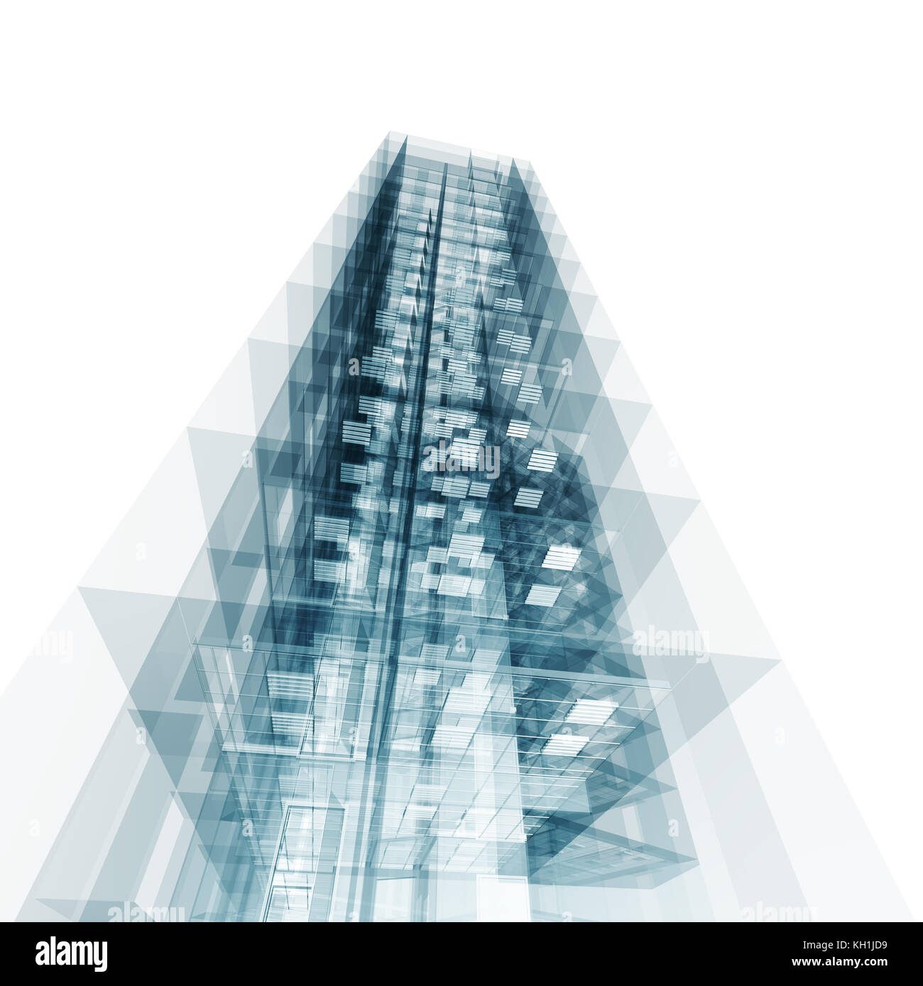 Modern building 3d rendering. Architecture design and model my own ...