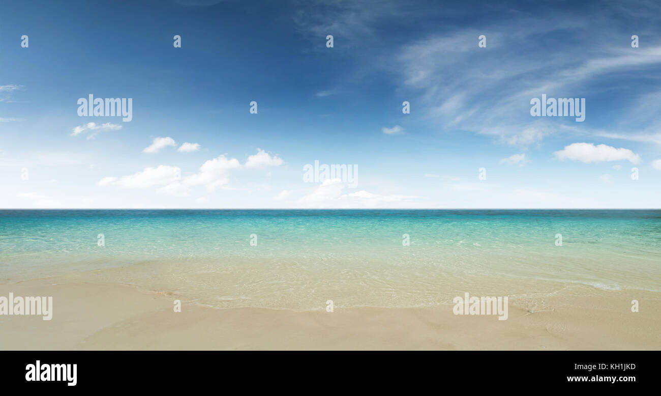 Tropical beach and sea. Sky and clouds Stock Photo - Alamy