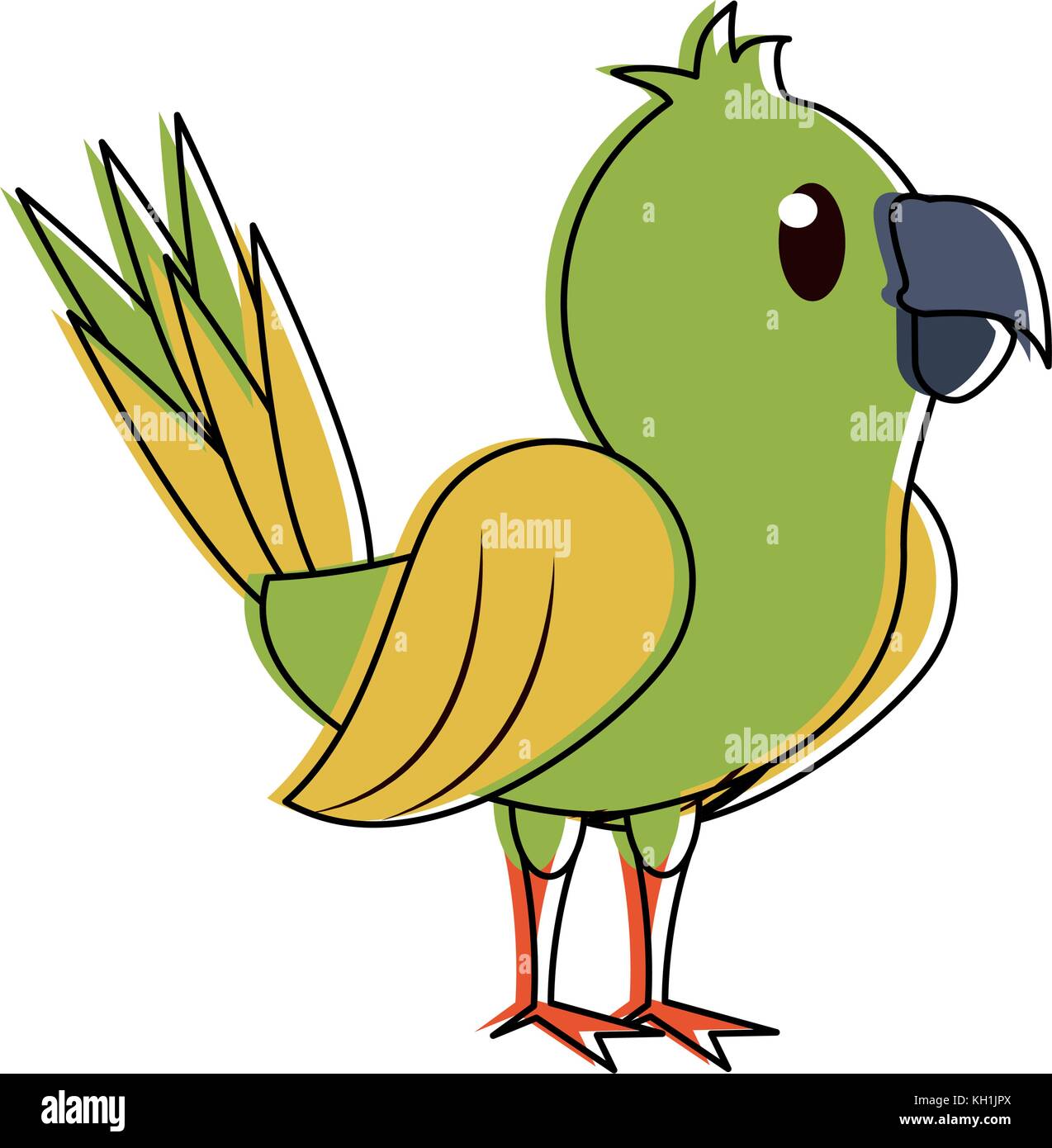 Cute parrot bird cartoon Stock Vector Image & Art - Alamy