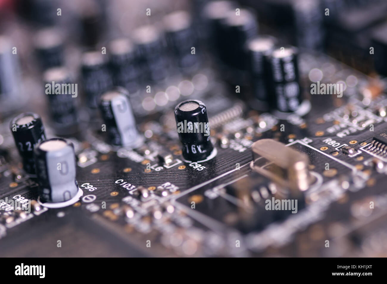 Sound card for computer close up Stock Photo - Alamy