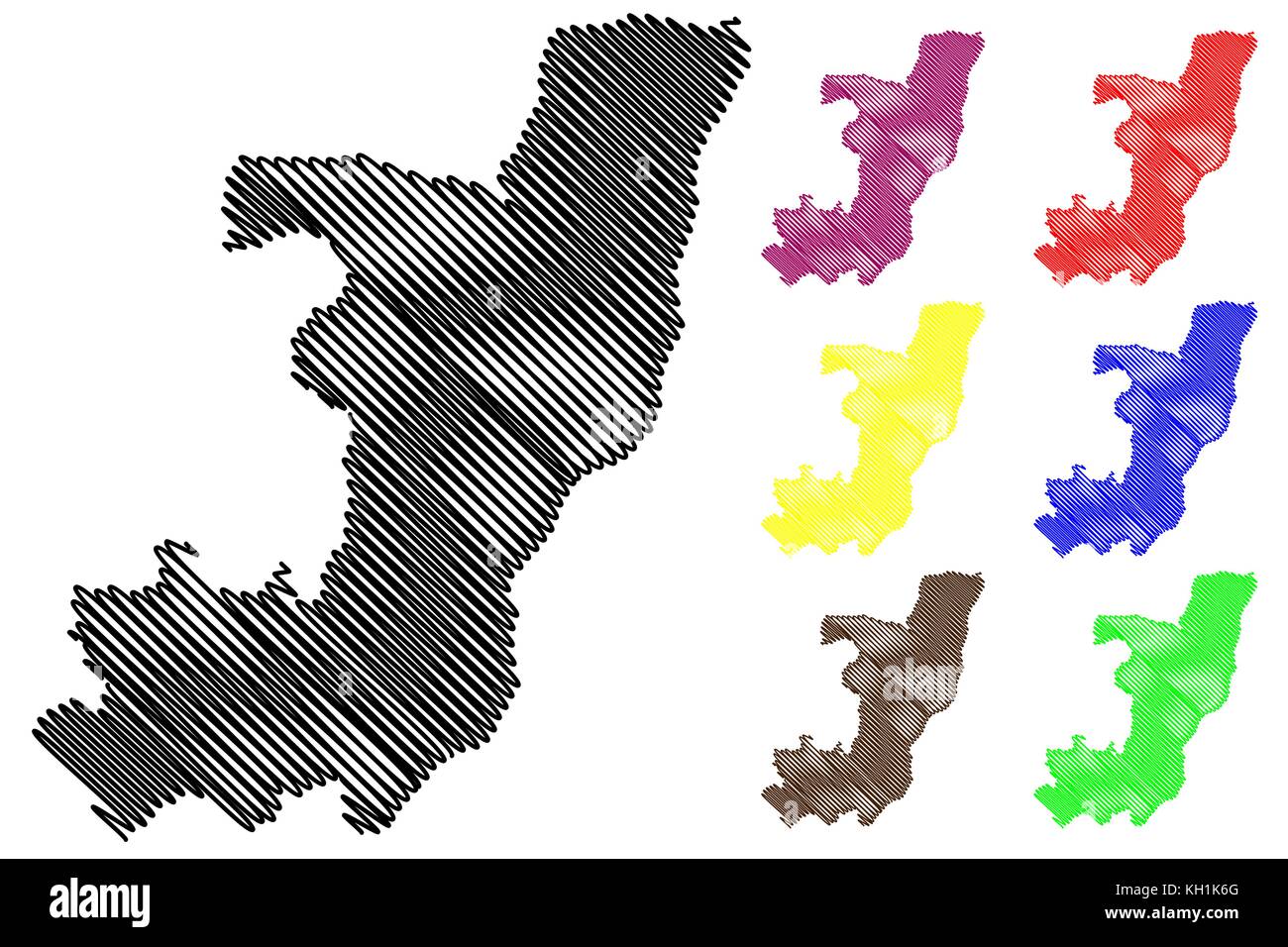 Congo map vector illustration, scribble sketch Republic of the Congo ...