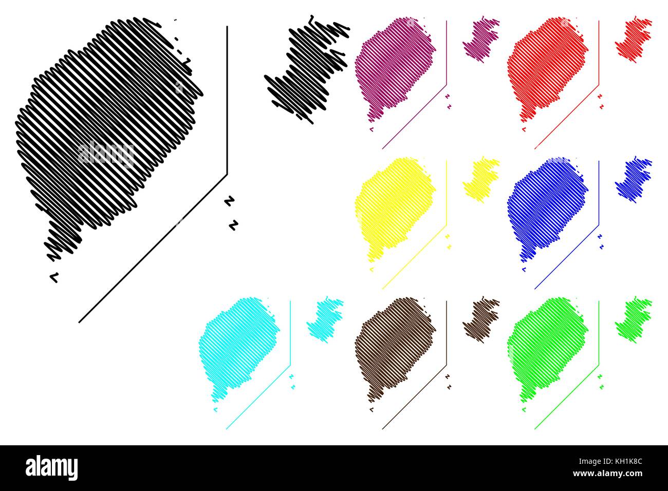 Sao Tome and Principe map vector illustration, scribble sketch Sao Tome ...