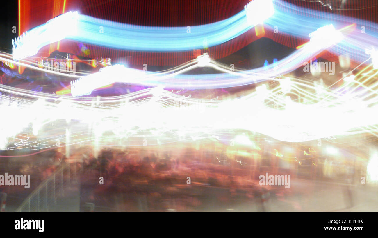 Expressive light movement sceneries during night at a common city Stock ...