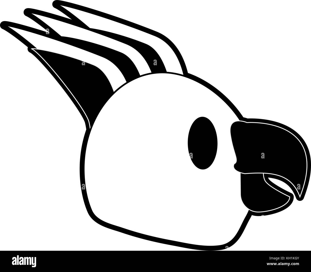 Cute parrot cartoon Black and White Stock Photos & Images - Alamy