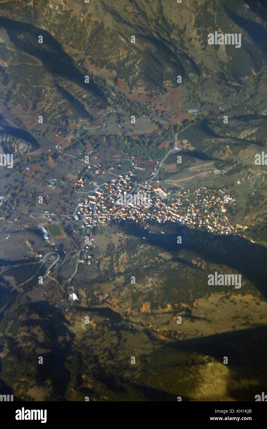 Kalavryta aerial photo Stock Photo - Alamy