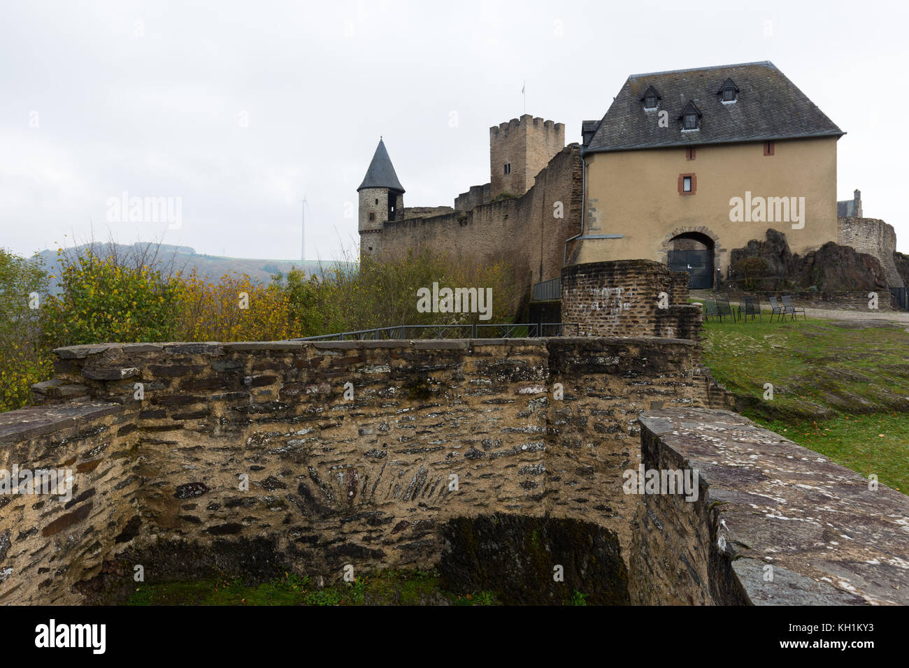 Bourscheid castle in luxembourg Stock Photo - Alamy