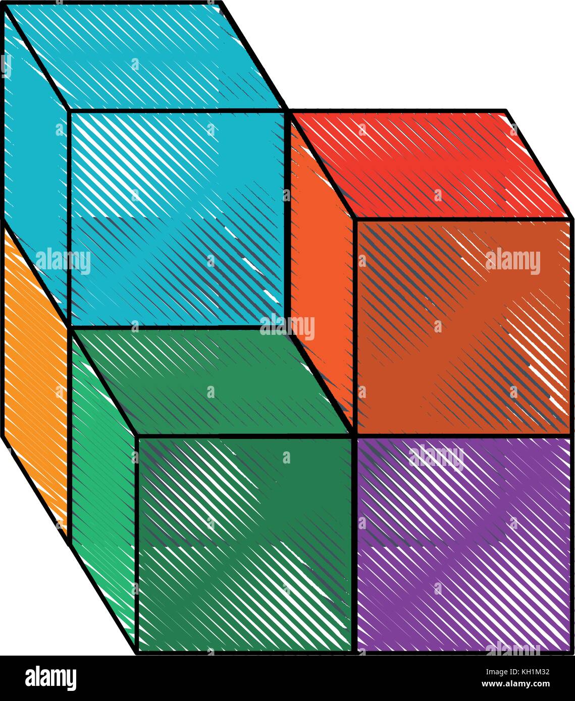 Cube 3d symbol Stock Vector Image & Art - Alamy