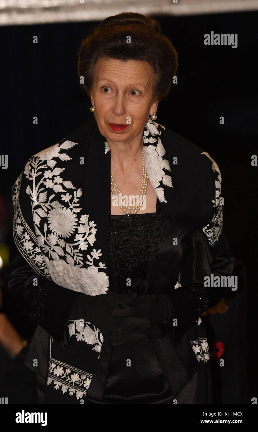 The Princess Royal arrives at the annual Royal Festival of Remembrance ...