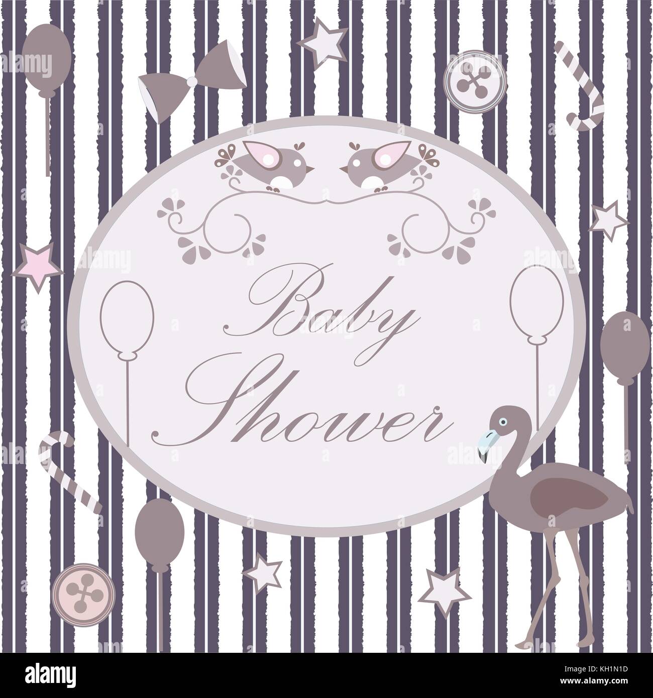 Baby SHower congratulations Card. vector Illustration Stock Vector ...
