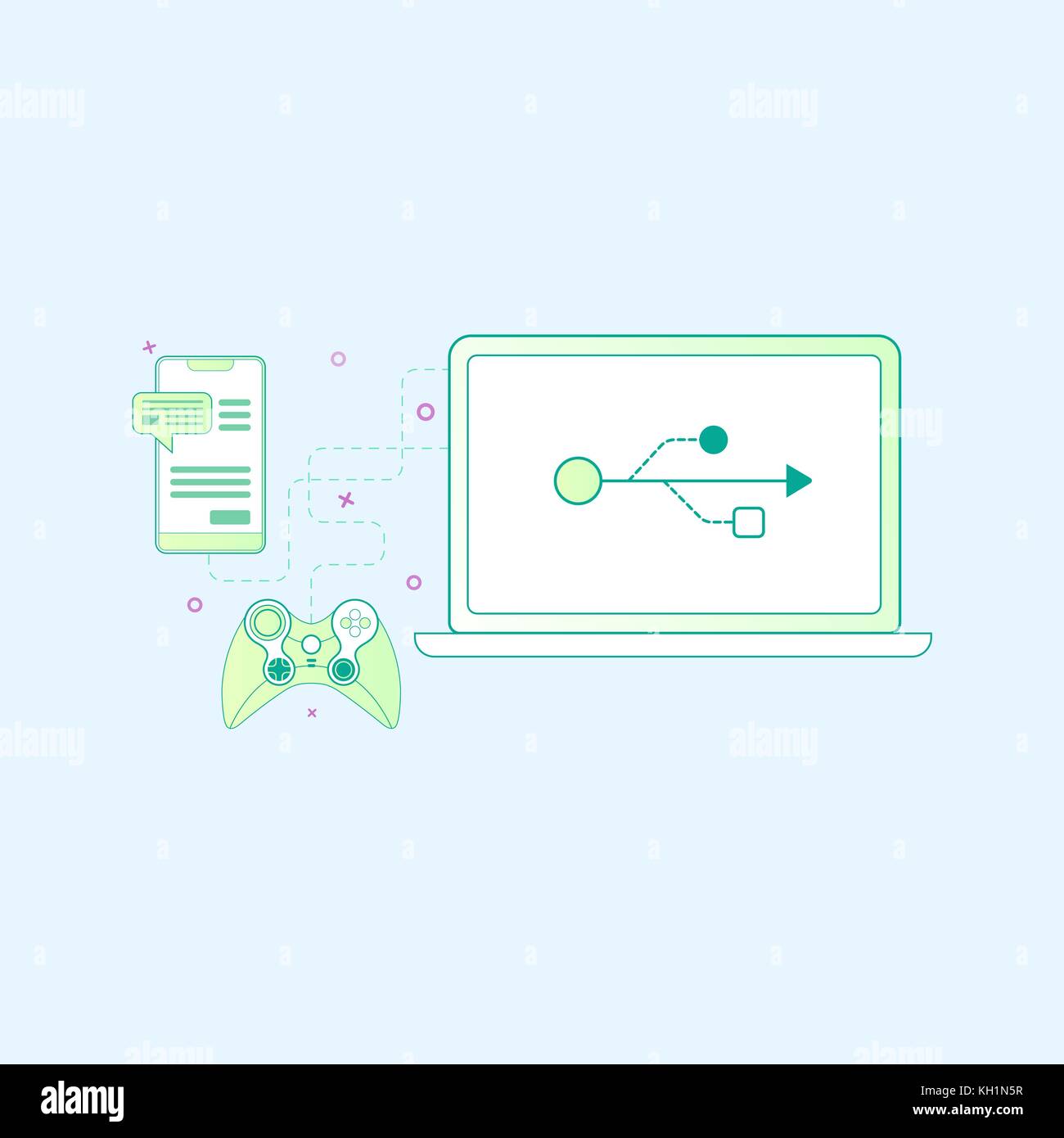 Mobile devices digital safety Stock Vector Images - Alamy