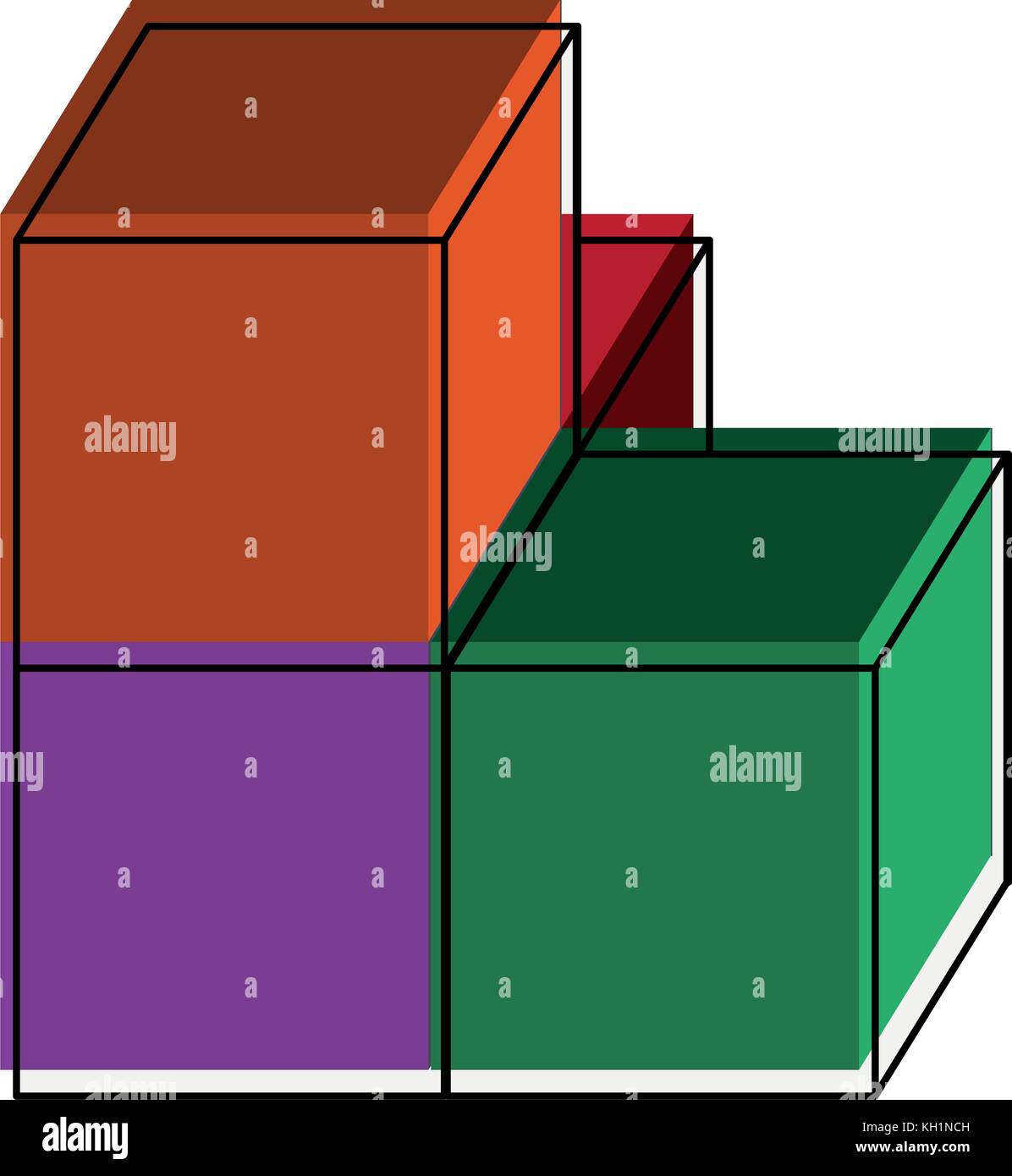 Cube 3d symbol Stock Vector Image & Art - Alamy