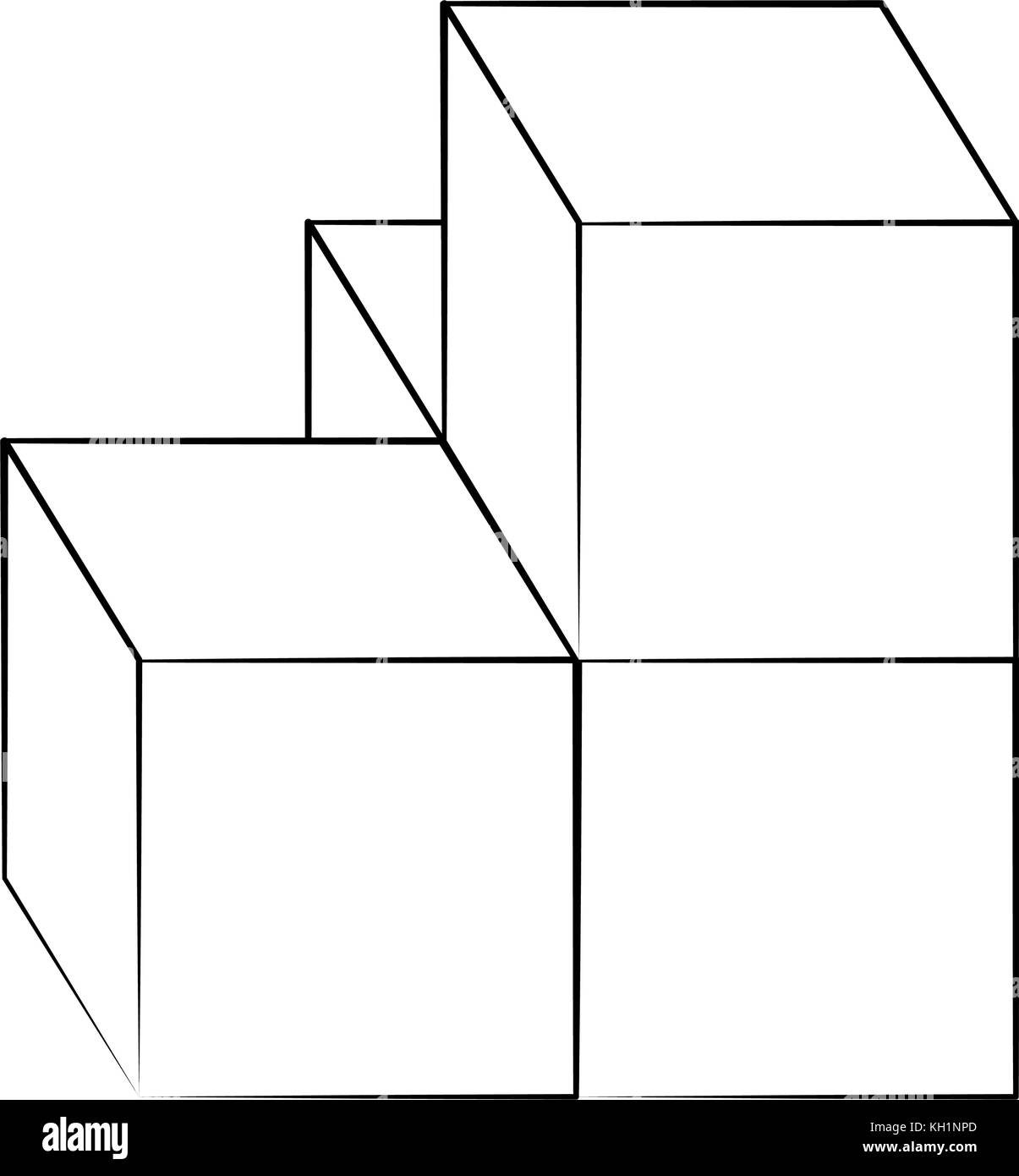 Cube 3d symbol Stock Vector Image & Art - Alamy