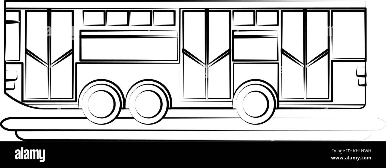 Articulated bus vehicle Stock Vector Image & Art - Alamy