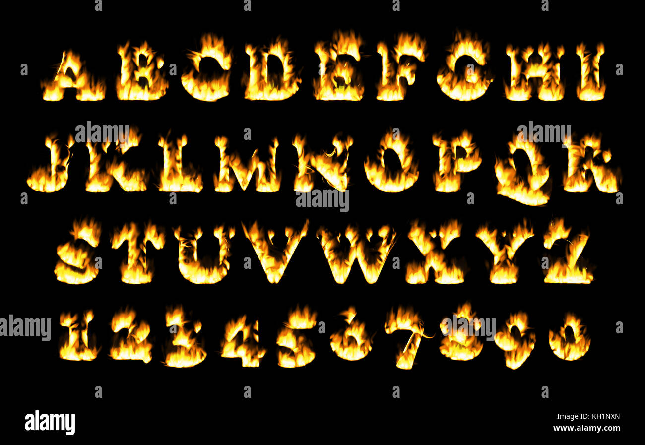 Fiery Font High Resolution Stock Photography and Images - Alamy