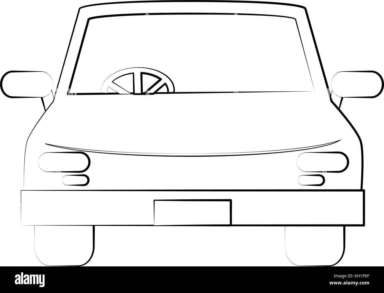 Car frontview vehicle Stock Vector Image & Art - Alamy