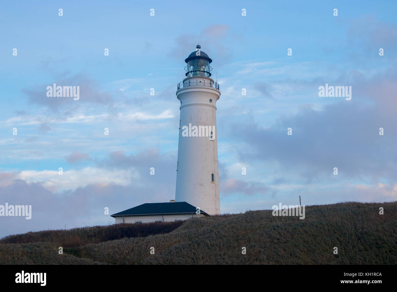 The Hirtshals lighthouse on the northern part of the Jutland peninsula ...