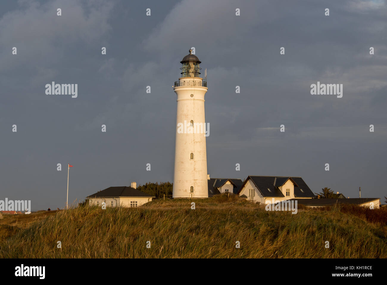 The Hirtshals lighthouse on the northern part of the Jutland peninsula ...